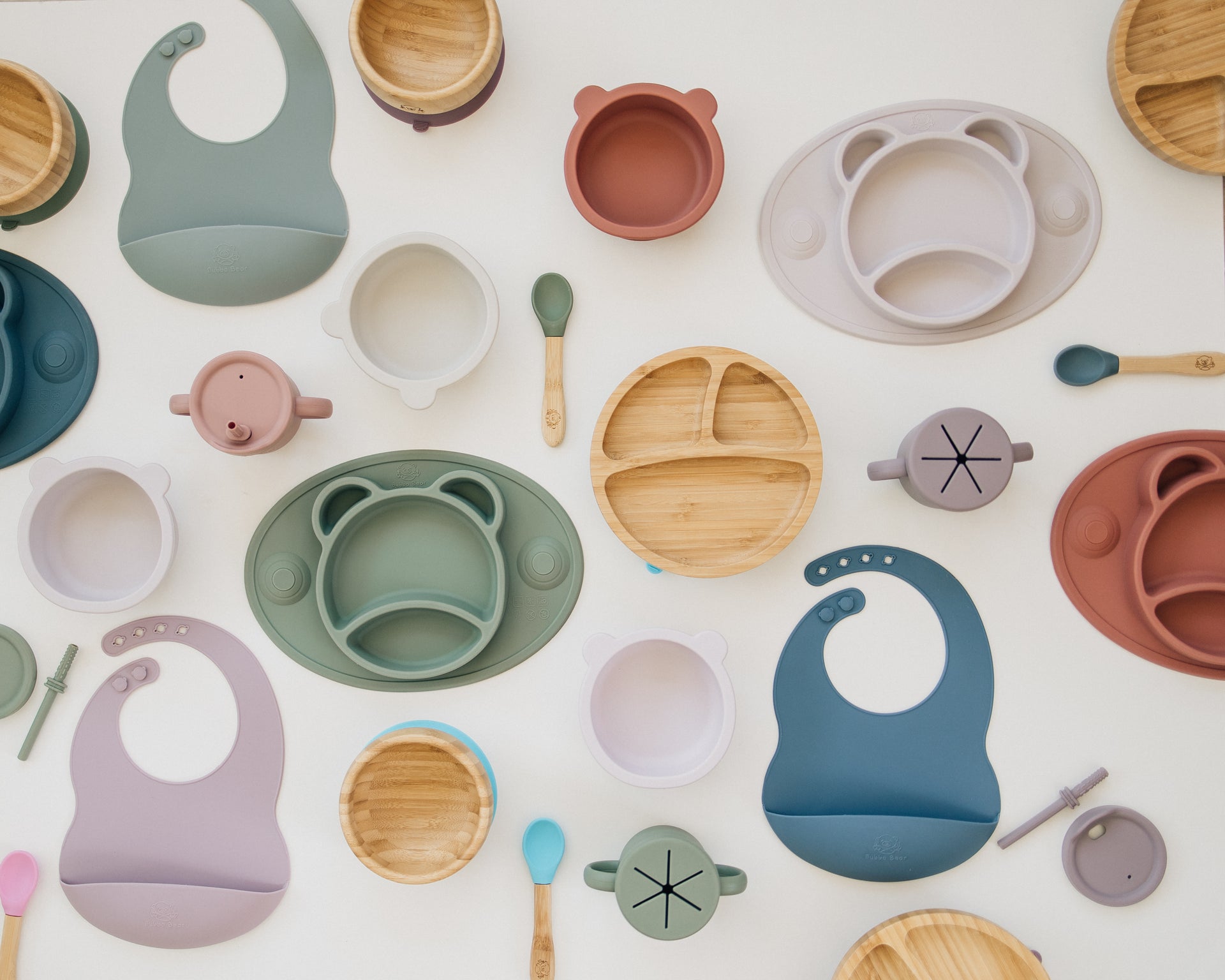 Bubba Bear - Sustainable Baby Weaning Plate & Bowl Sets with Bibs