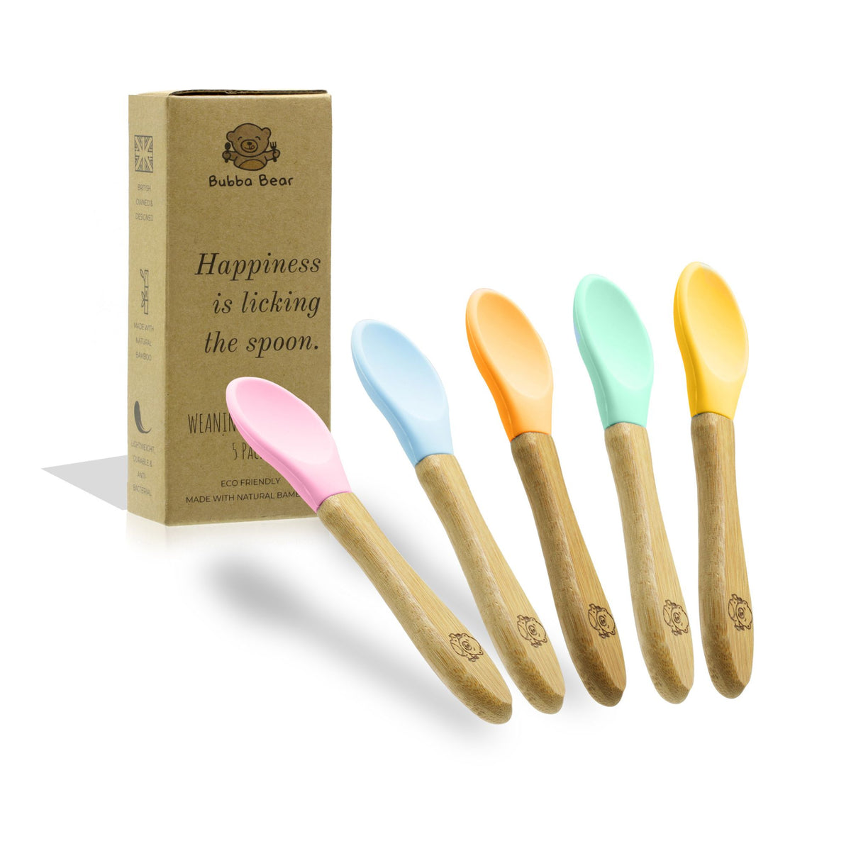 Bamboo Weaning Spoons (Set of 5) – Bubba Bear
